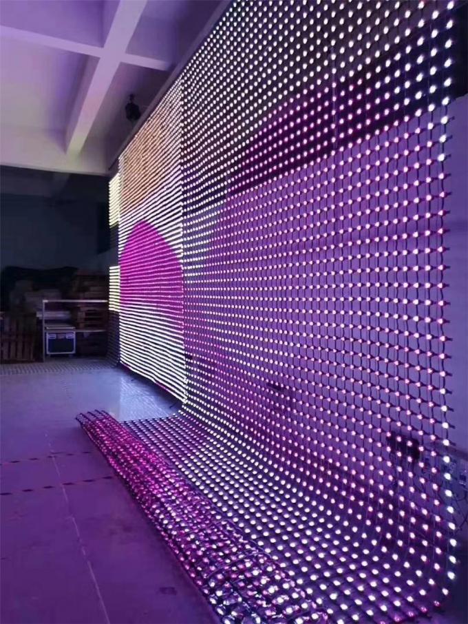 Epistar SMD3535 Led Mesh Curtain Flexible Led Curtain Screen Led Mesh ...