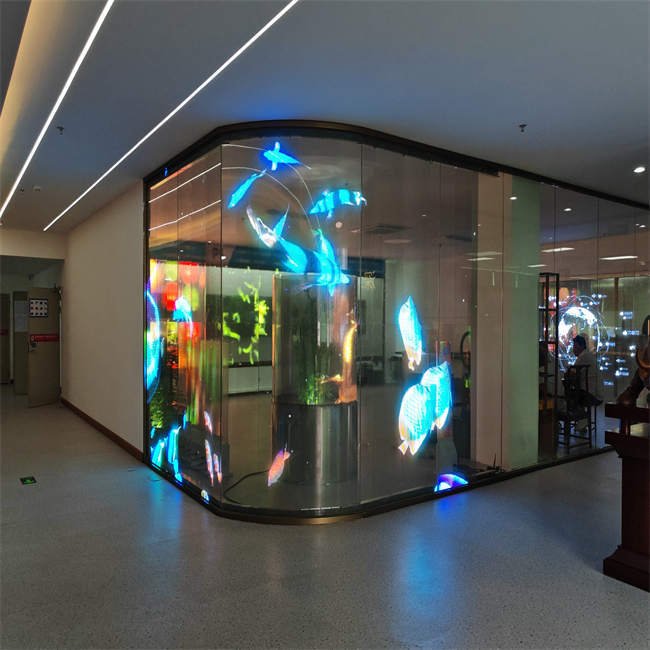 High Brightness 3000CD DC5V Flexible Film Transparent LED Display for ...