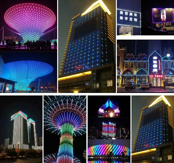 Building Amusement LED Pixel Dot Light DC24V 40mm Outdoor Digital LED ...