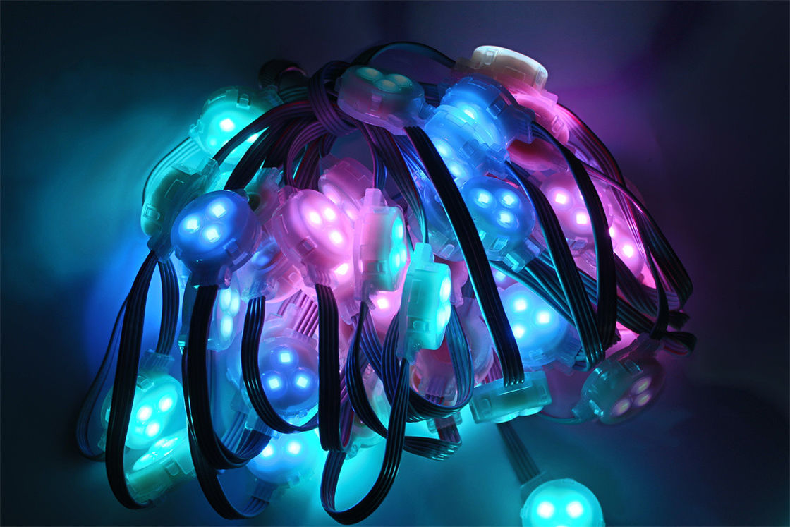 30mm 0.75W DC12V RGB LED Point Light Installation of Convenient with IP67