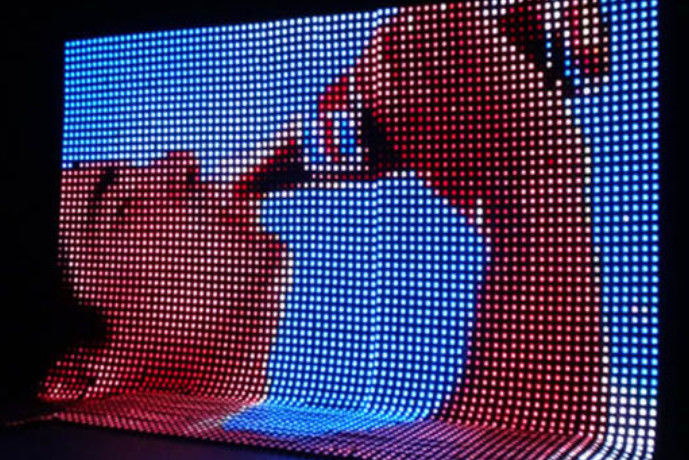 High Brightness Outdoor IP67 Flexible LED Mesh Display P50 P83 P100 ...