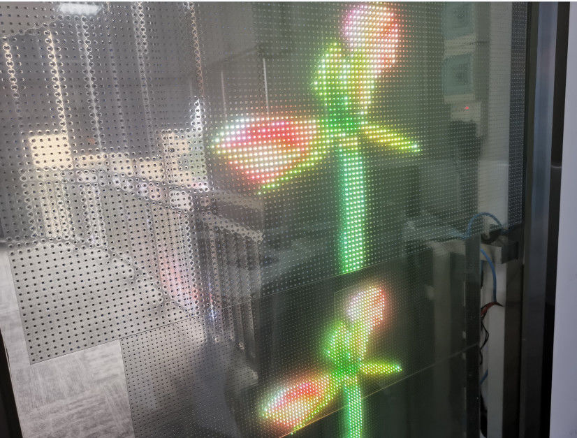 Soft P8 Transparent LED Screen Indoor Full Color Transparent Flexible ...