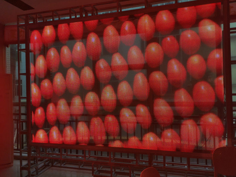 Soft P8 Transparent LED Screen Indoor Full Color Transparent Flexible ...