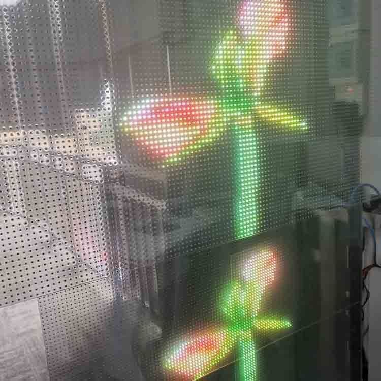 Indoor Transparent LED Film Display Full Color Flexible Transparent LED ...