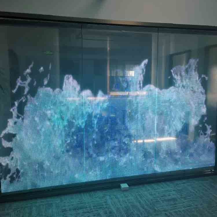 Transparent Led Screen Display Store Glass Adhesive Wall Indoor ...