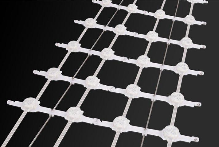 Outdoor Waterproof Transparent Glass Led Curtain Display Strip Mesh ...