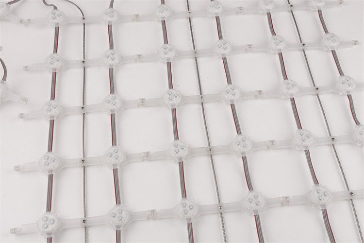 Outdoor / Indoor Flexible LED Net Screen P100 DC12V RGB Advertising LED ...