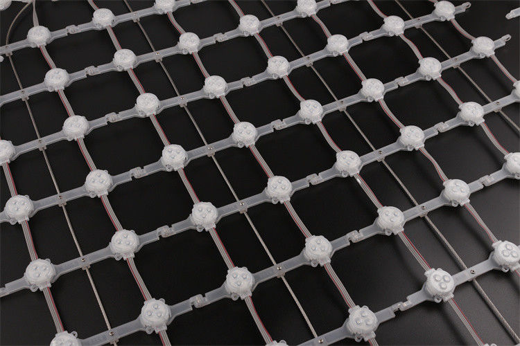 Outdoor / Indoor Flexible LED Net Screen P100 DC12V RGB Advertising LED ...