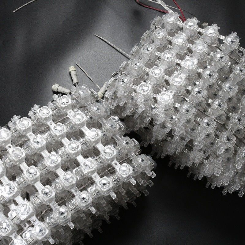 Full Color Outdoor Led Pixel Grid Screen Led Mesh Curtain with Epistar ...