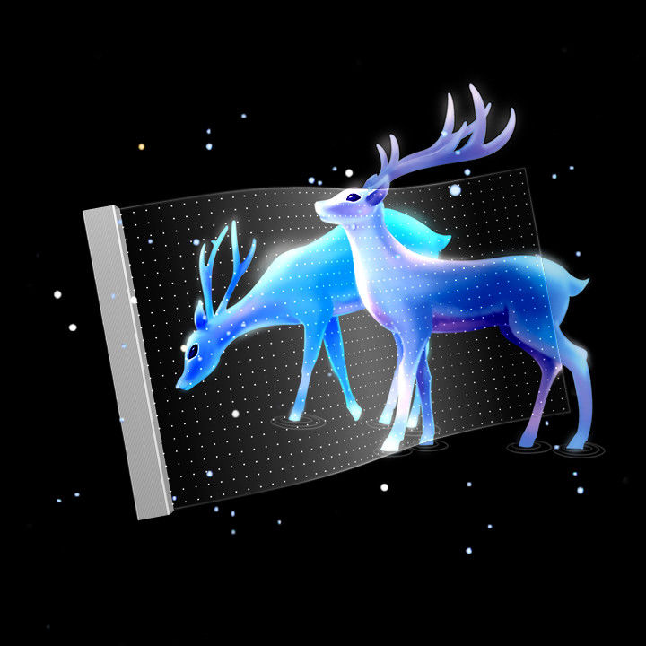 High Resolution Digital LED Film Screen Transparent Display Hanging ...