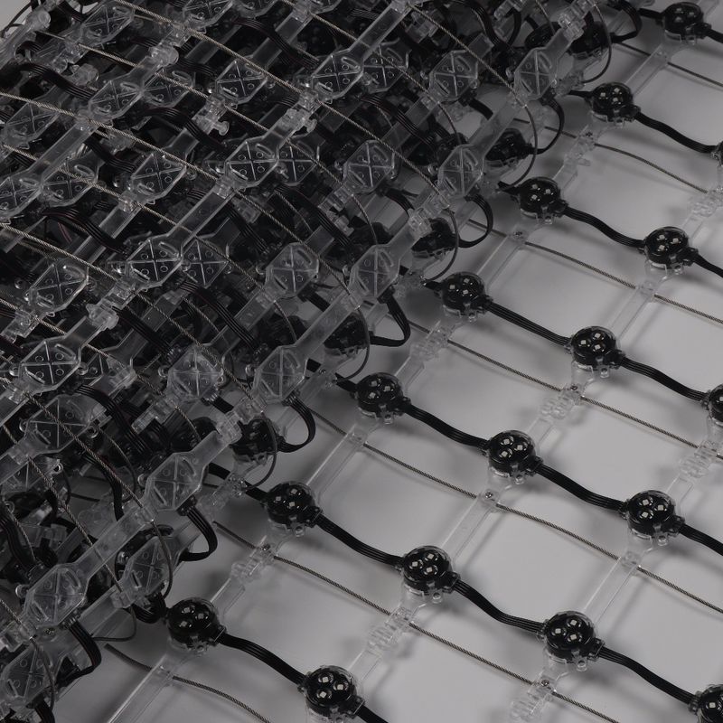 Soft Flexible LED Mesh Transparent Display Screen Full Color for ...