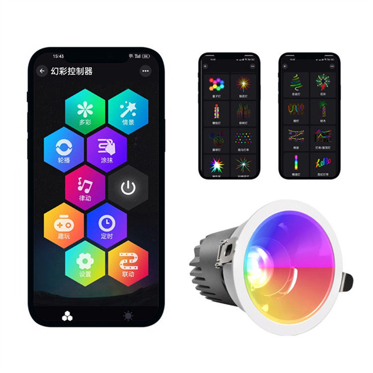 20W RGBW SPI USC2904 Rechargeable LED Spotlights Dimmable Indoor Living ...