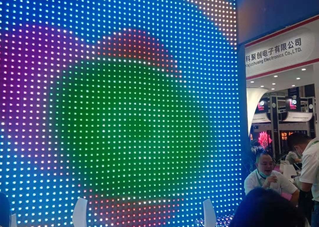 Led Screen Led Mesh Display Full Color Flexible P50 Waterproof Led Mesh ...