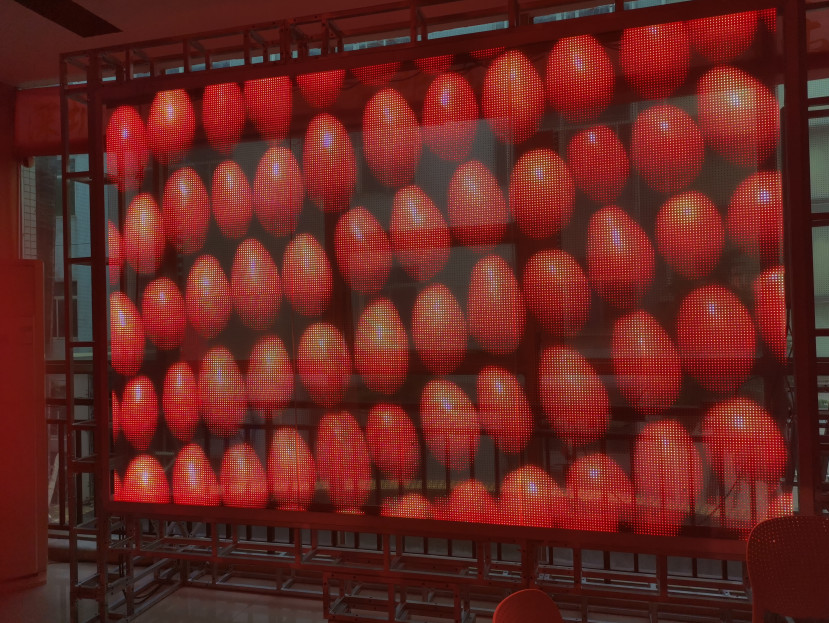 Soft P8 Transparent LED Screen Indoor Full Color Transparent Flexible ...