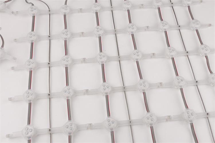 Outdoor / Indoor Flexible LED Net Screen P100 DC12V RGB Advertising LED ...