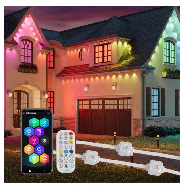Exterior Holiday Rgbw 24V LED Eave Lights Outdoor Waterproof Pixel ...